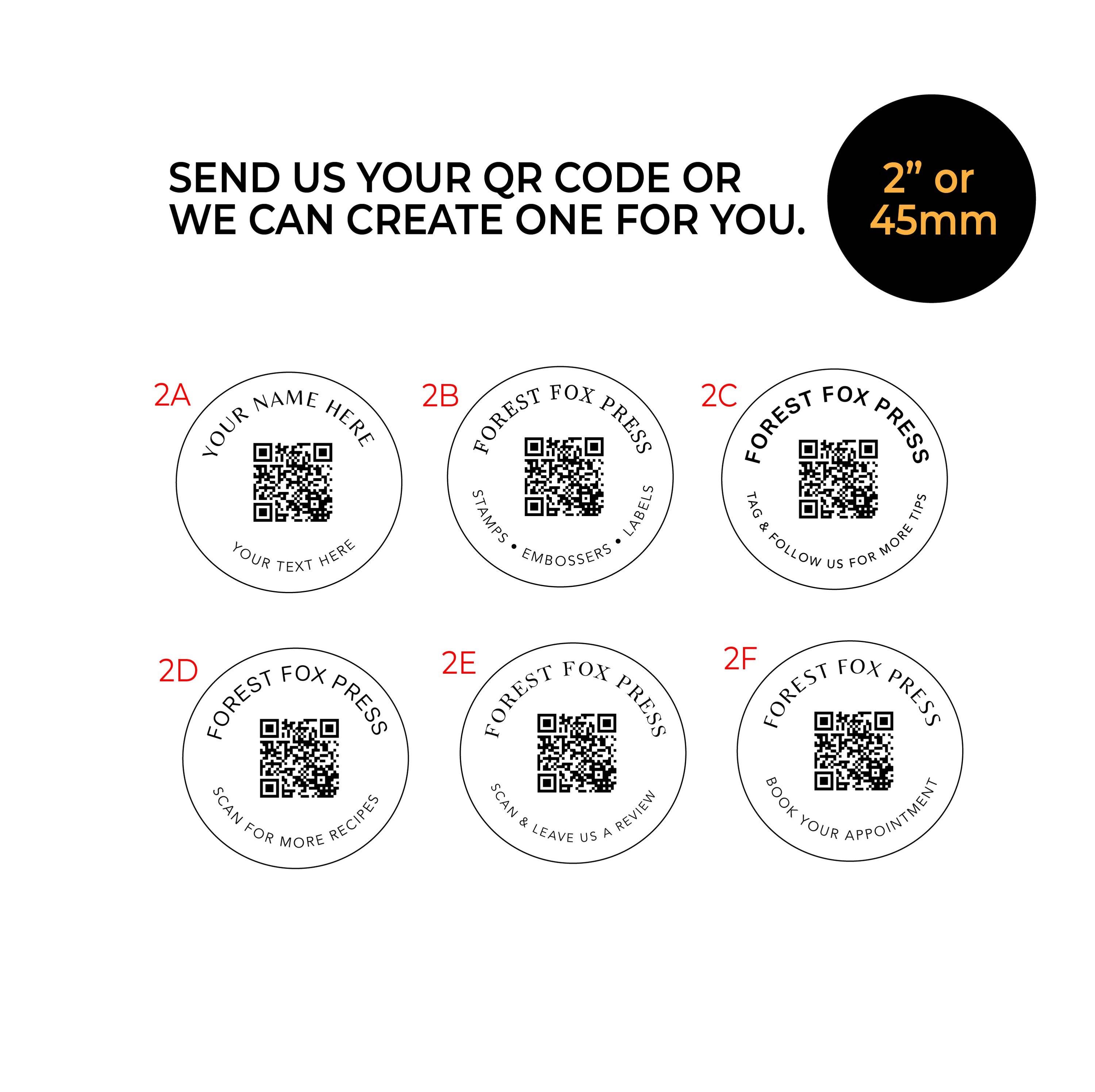 Custom QR Code Stamp for Business: Wood or Self-inking - Etsy