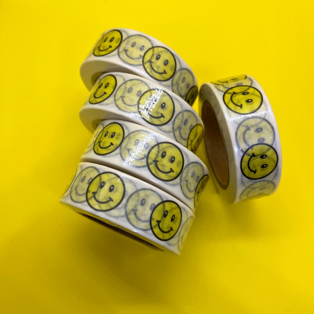 Full Washi Tape Roll - Smiley Faces - Etsy