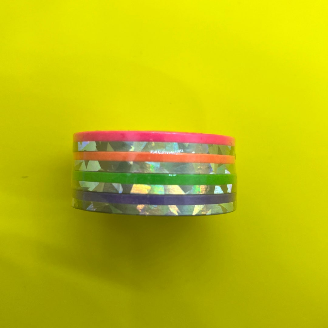 Washi Tape Sample - Simply Gilded Neon Candy COLOR BLOCK + Silver ...
