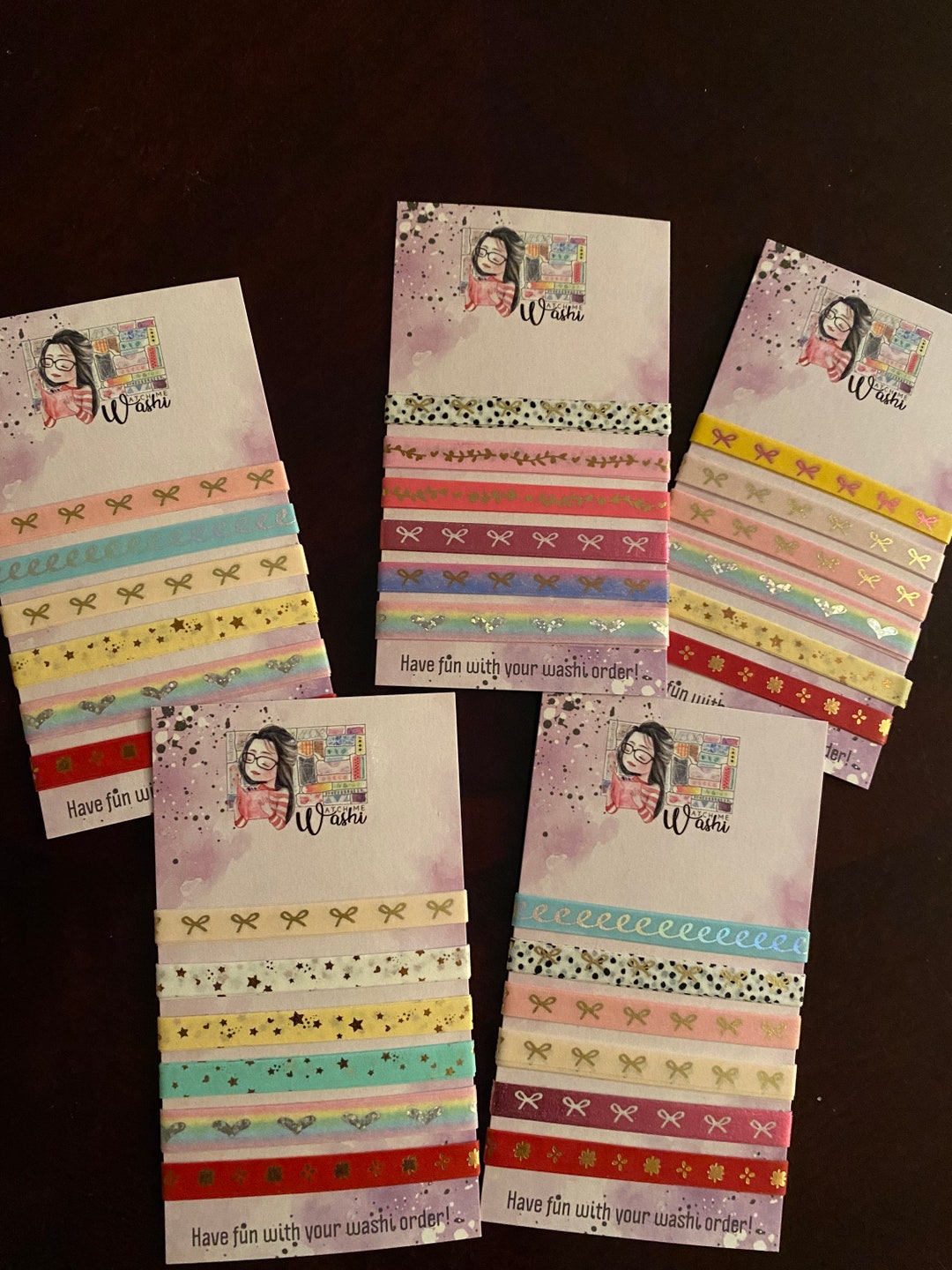 Washi Samples Grab Bag - Skinny Washi Grab Bag (6 Samples of 5mm/6mm ...