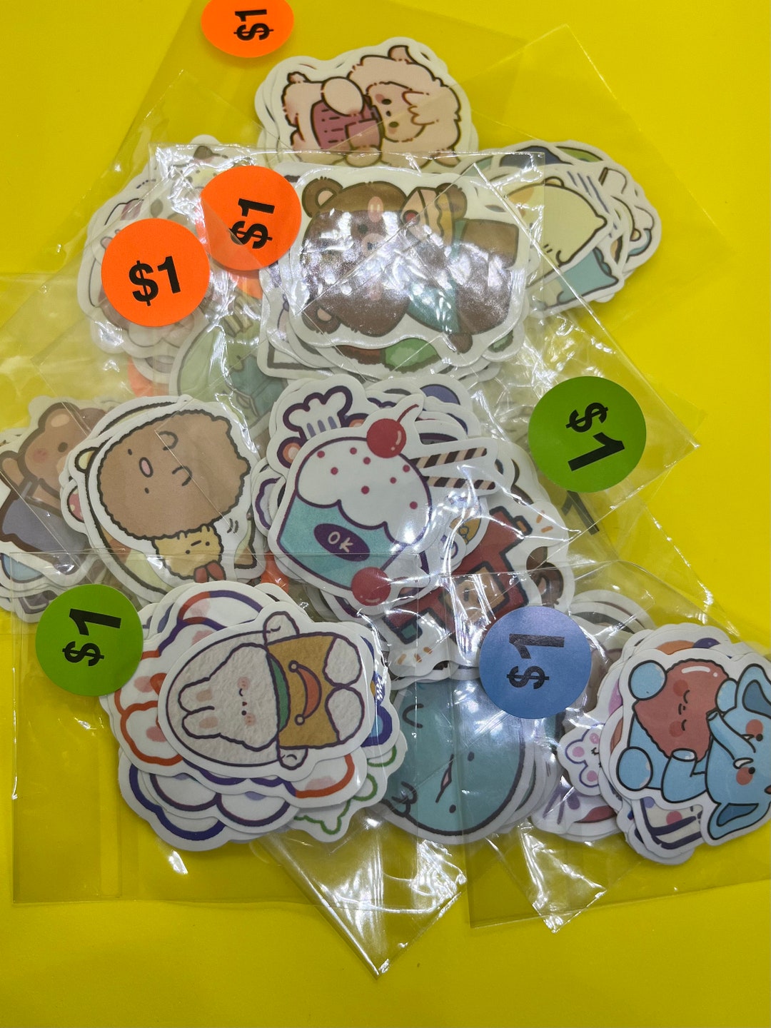 Sticker Flakes - Loonie Sticker Grab Bags - Etsy