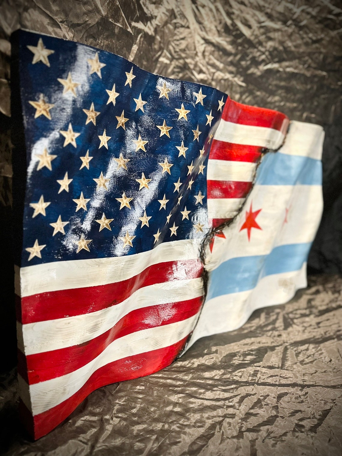 Custom Waving Half and Half - Etsy