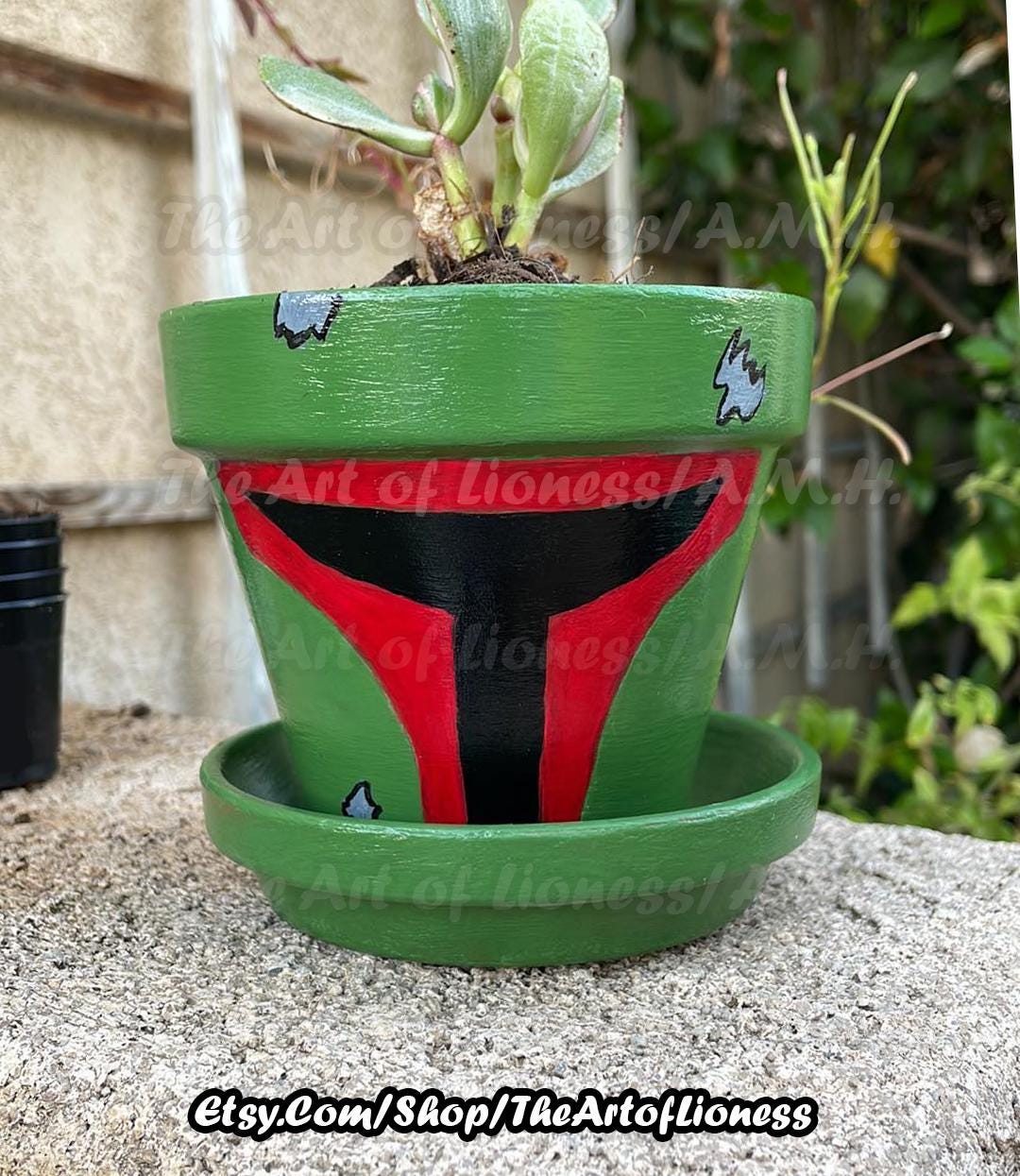 The Bounty Hunter - Hand Painted Pot - Etsy