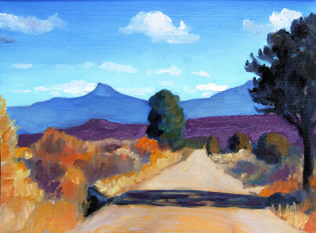 New Mexico O’keeffe Mesa Landscape - Framed Poster of Impressionist ...