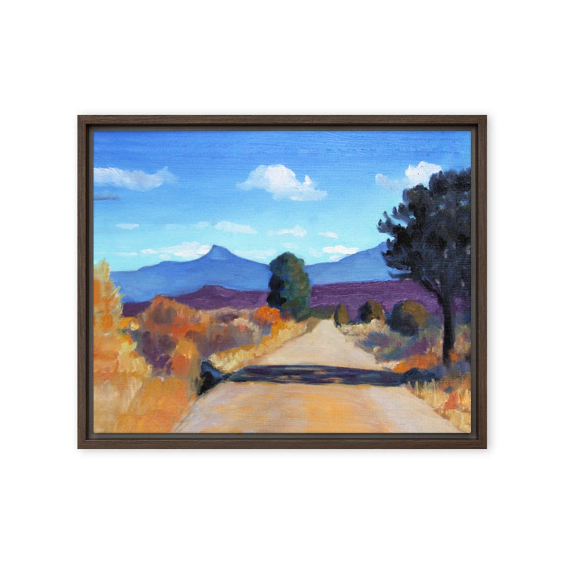 New Mexico O’keeffe Mesa Landscape - Framed Canvas Print of ...