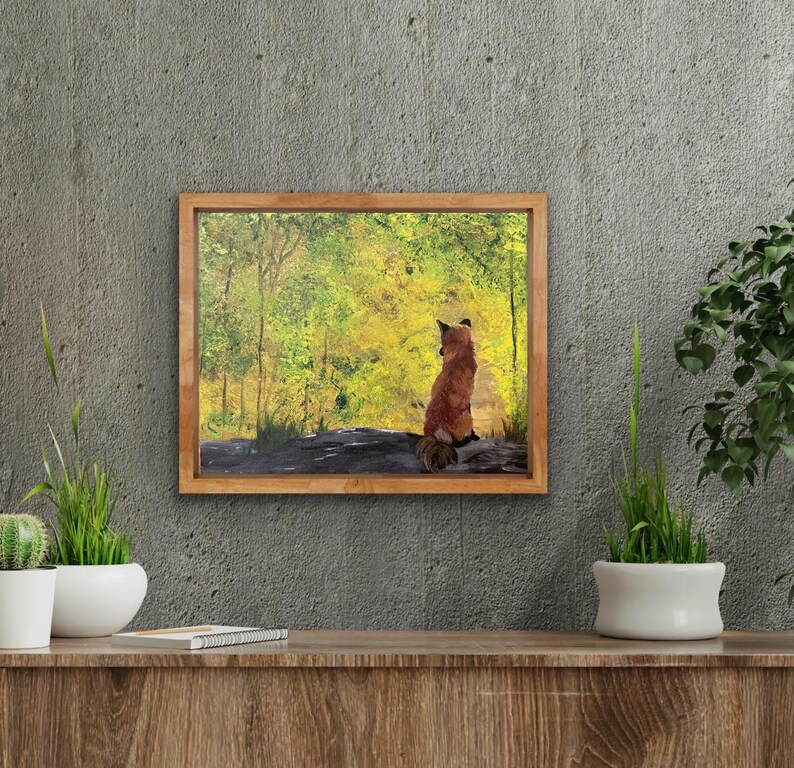 Fox in Spring Forest Art Print | Woodland Animal Wall Art | 8x10 ...