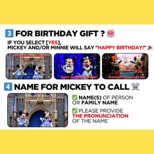 Personalized Disney Trip Surprise Reveal Video Message Mickey Minnie ...