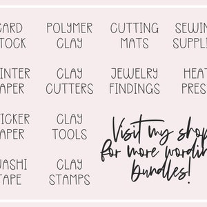 Rustic Craft Room Labels SVG Bundle, Craft Room SVG, Organization ...