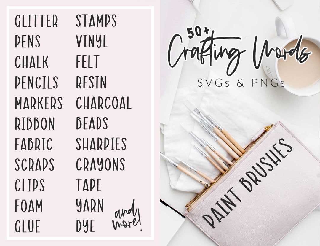 Rustic Craft Room Labels SVG Bundle, Craft Room SVG, Organization ...