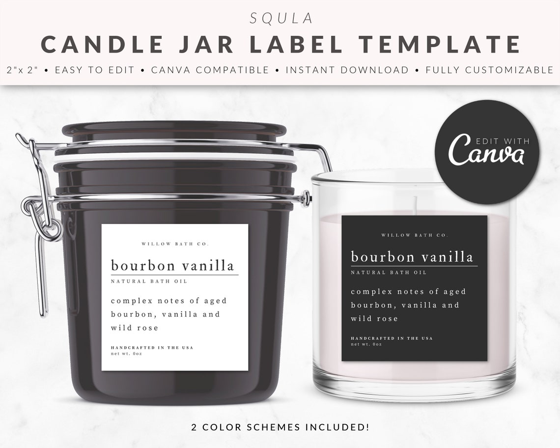 Product Label Template Set for Canva Template Bundle Product | Etsy