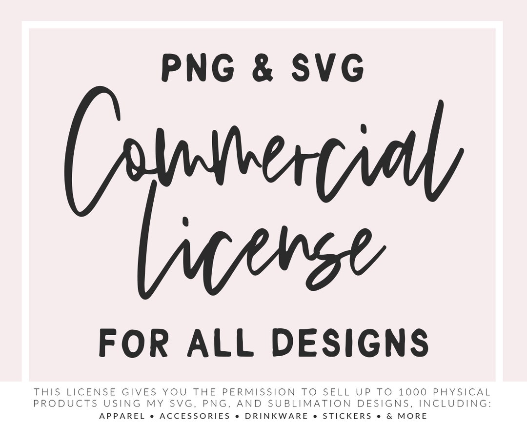 Extended Commercial License Add-on for SVG, PNG, & Clipart for ALL ...