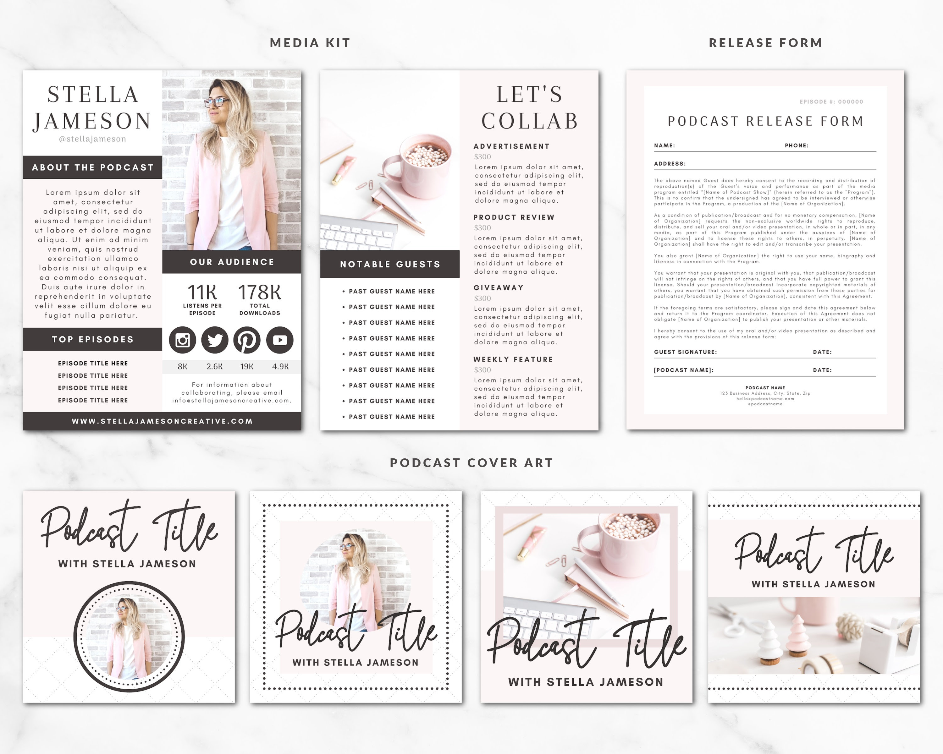 Podcast Branding Kit for Canva Business Branding Kit - Etsy