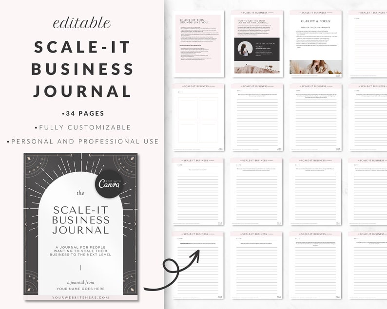 Scale It Career Journal Canva Template Templates for Career - Etsy