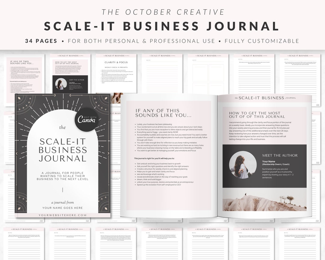 Scale It Career Journal Canva Template, Templates for Career Coaches ...