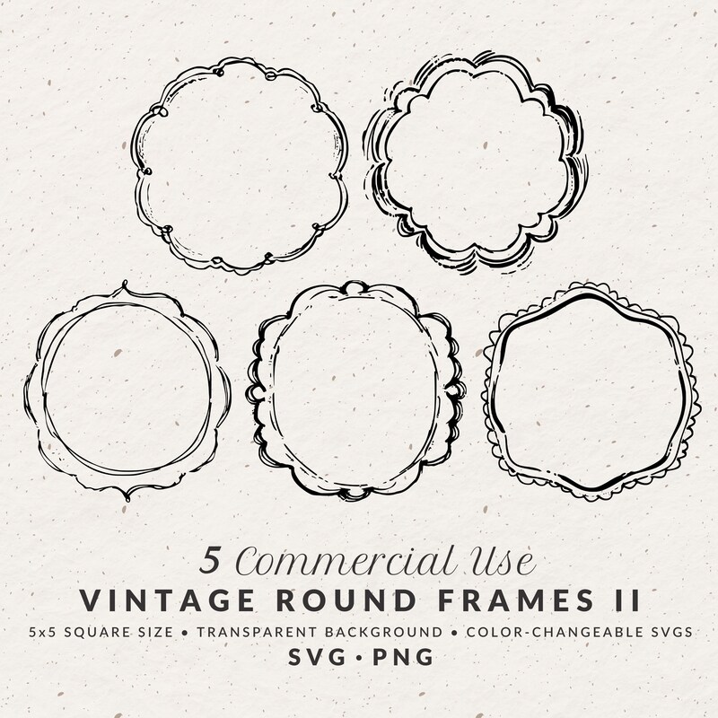 Scalloped Round Border - Etsy