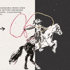 Hand Drawn Rodeo Pink Cowgirl Boots Illustrations SVG PNG, Western ...