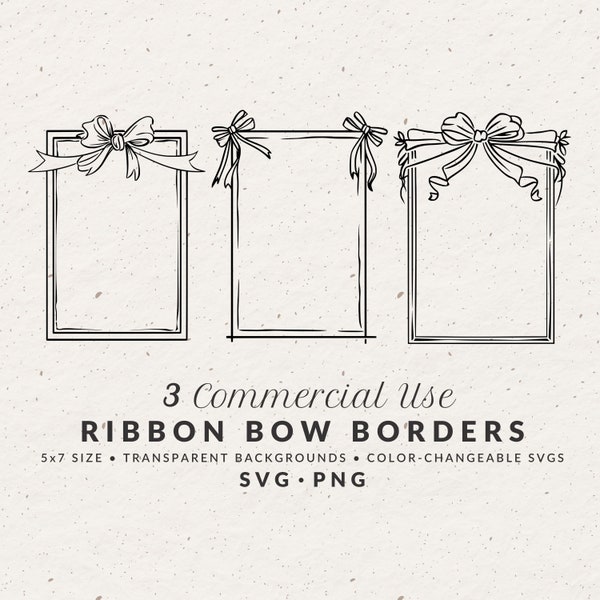 Hand Drawn Bow Frame Vector - Etsy