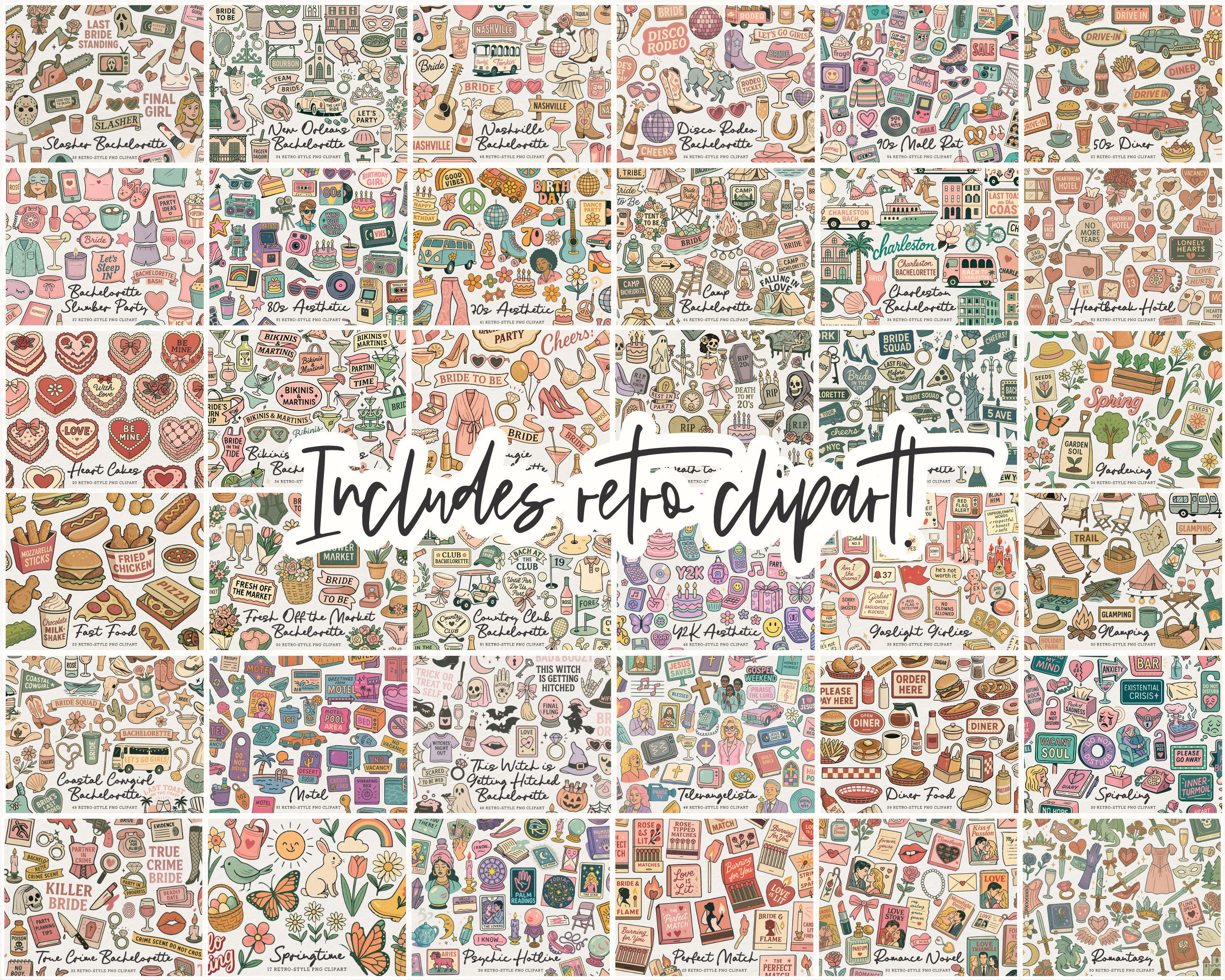 Whole Shop Bundle, Mega Clip Art Bundle, Watercolor Doodle Svgs Pngs ...