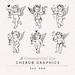 Hand Drawn Vintage Cherub Illustration SVG PNG, Hand Drawn Icons, Retro ...