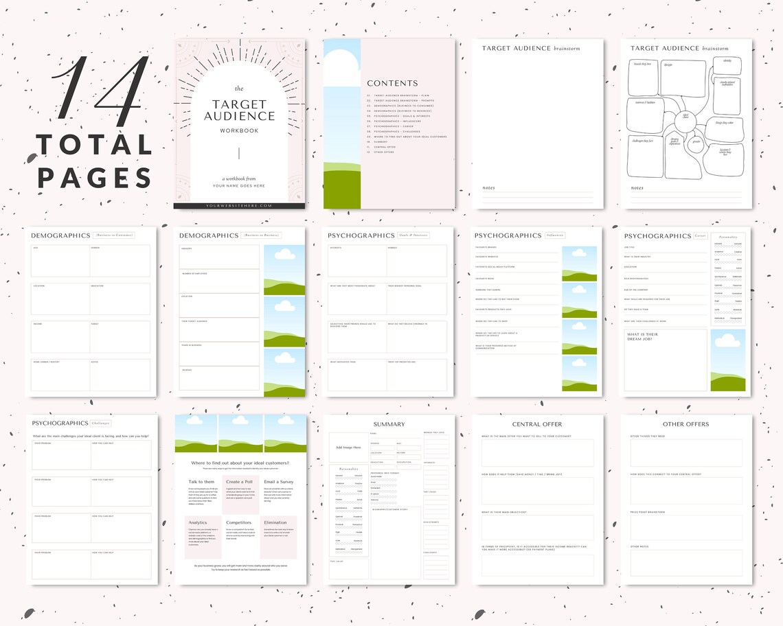 Target Audience Workbook Template, Coaching Workbook, Coaching ...