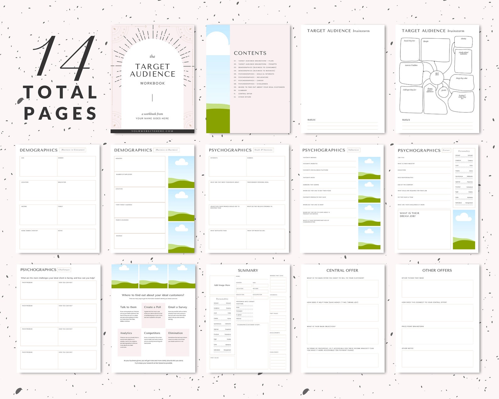 Target Audience Workbook Template, Coaching Workbook, Coaching ...