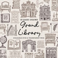 Library Card Clipart Vector Graphic Digital Stamp Svg Png Jpg Eps ...