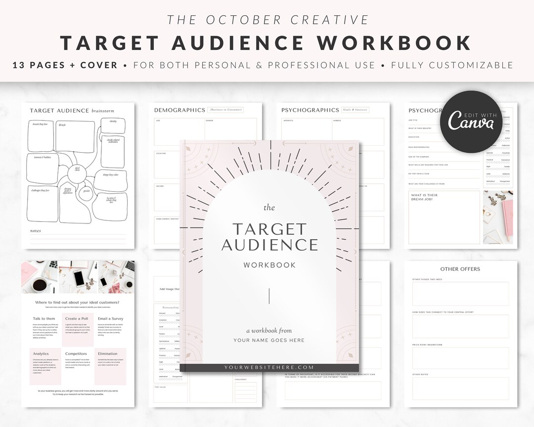 Target Audience Workbook Template, Coaching Workbook, Coaching ...
