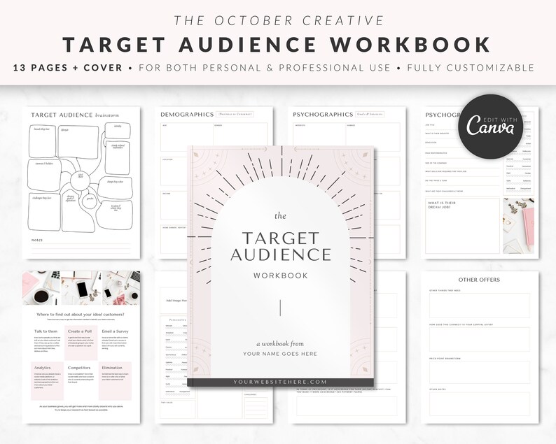 Target Audience Workbook Template Coaching Workbook Coaching - Etsy