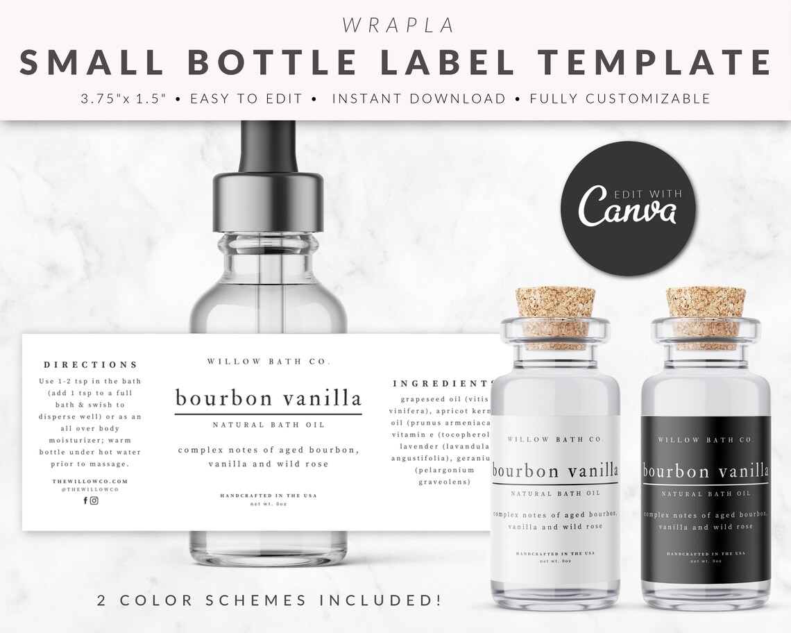 Product Label Template Set for Canva Template Bundle Product | Etsy