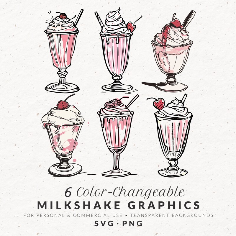 Milkshake Clip Art - Etsy