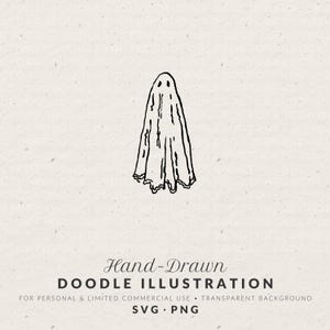 Whimsical Ghost Clipart: Hand Drawn Vintage Halloween Doodles - Etsy