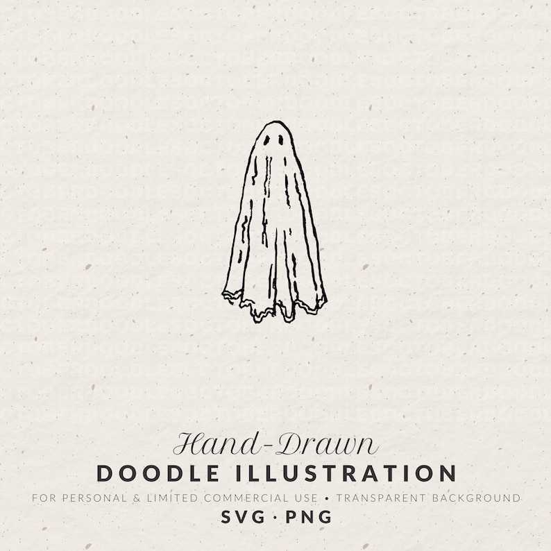 Whimsical Ghost Clipart: Hand Drawn Vintage Halloween Doodles - Etsy