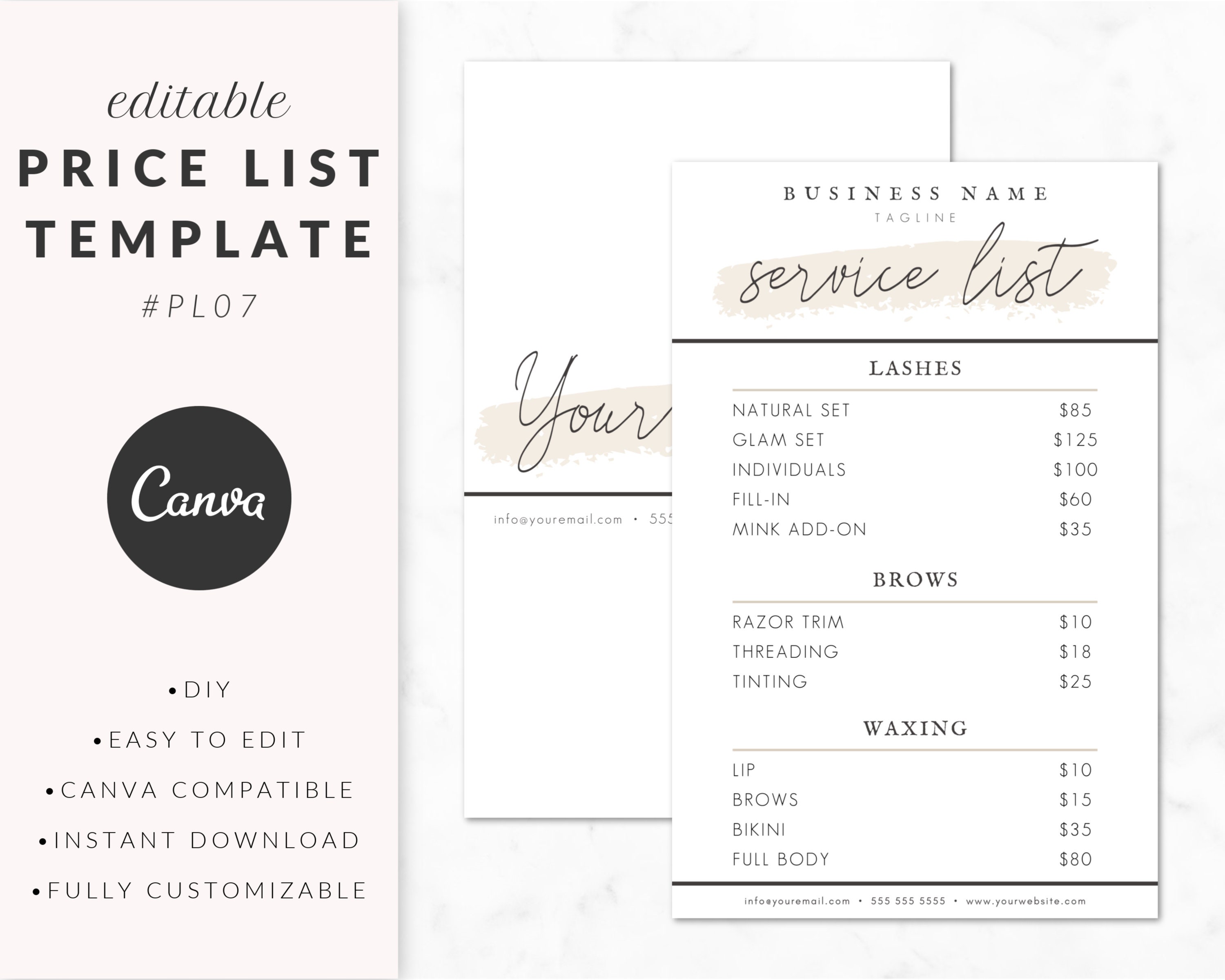 Price List Template Design