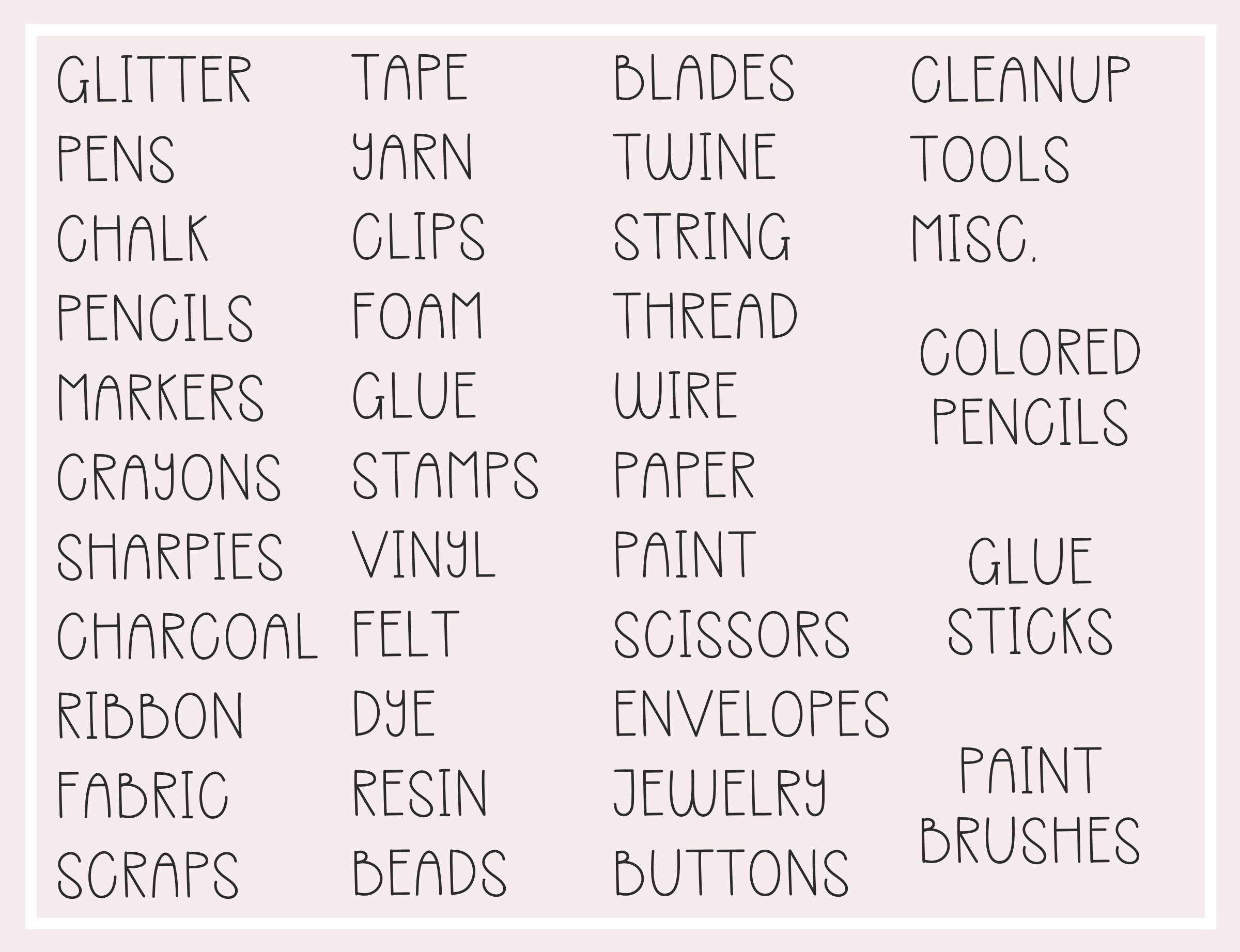 Rustic Craft Room Labels SVG Bundle Craft Room SVG - Etsy