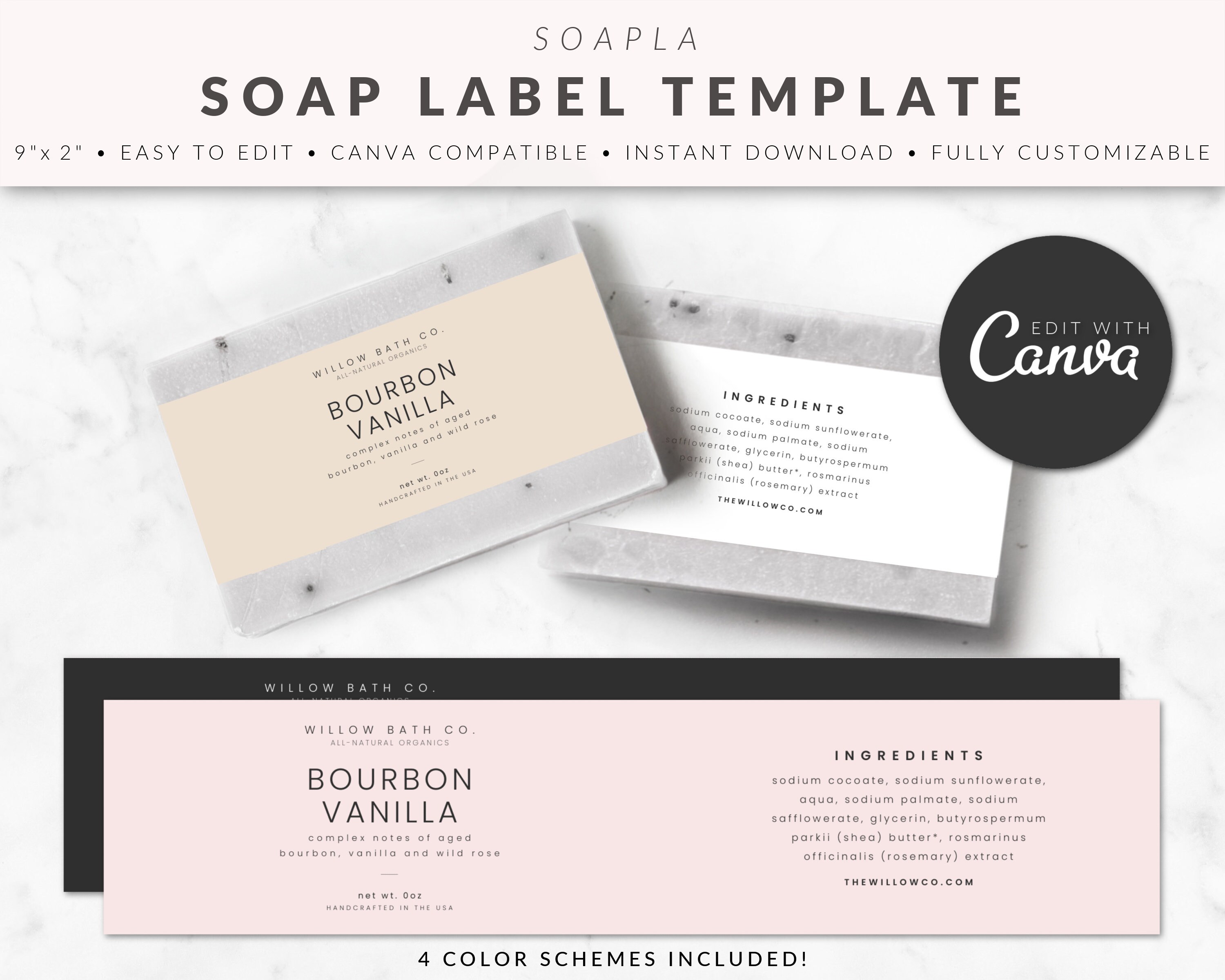 Product Label Template Set for Canva Template Bundle Product - Etsy