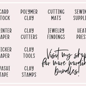 Rustic Craft Room Labels SVG Bundle, Craft Room SVG, Organization ...