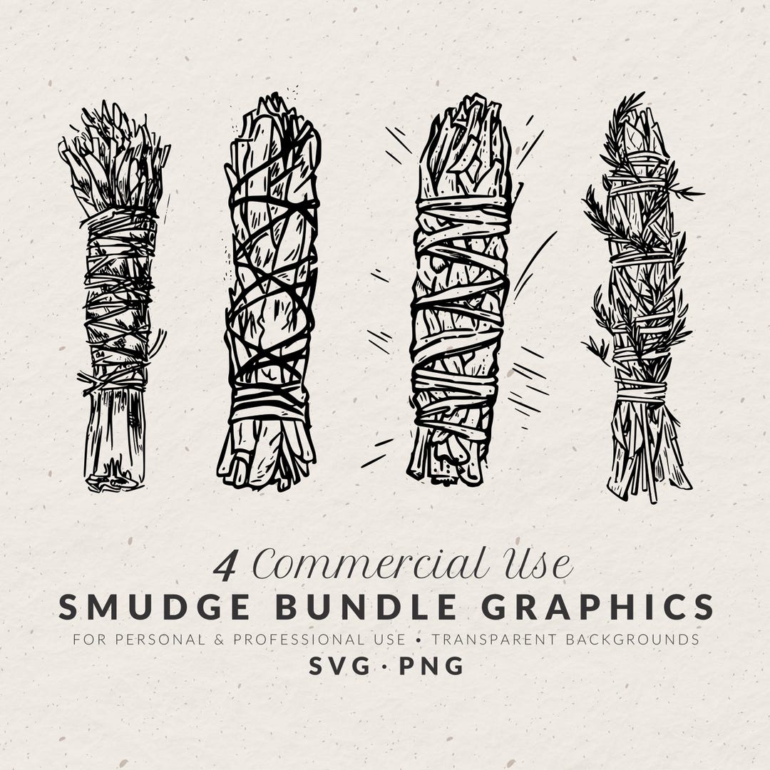 Hand Drawn Vintage Smudge Stick Illustrations SVG PNG, Autumn Fall ...
