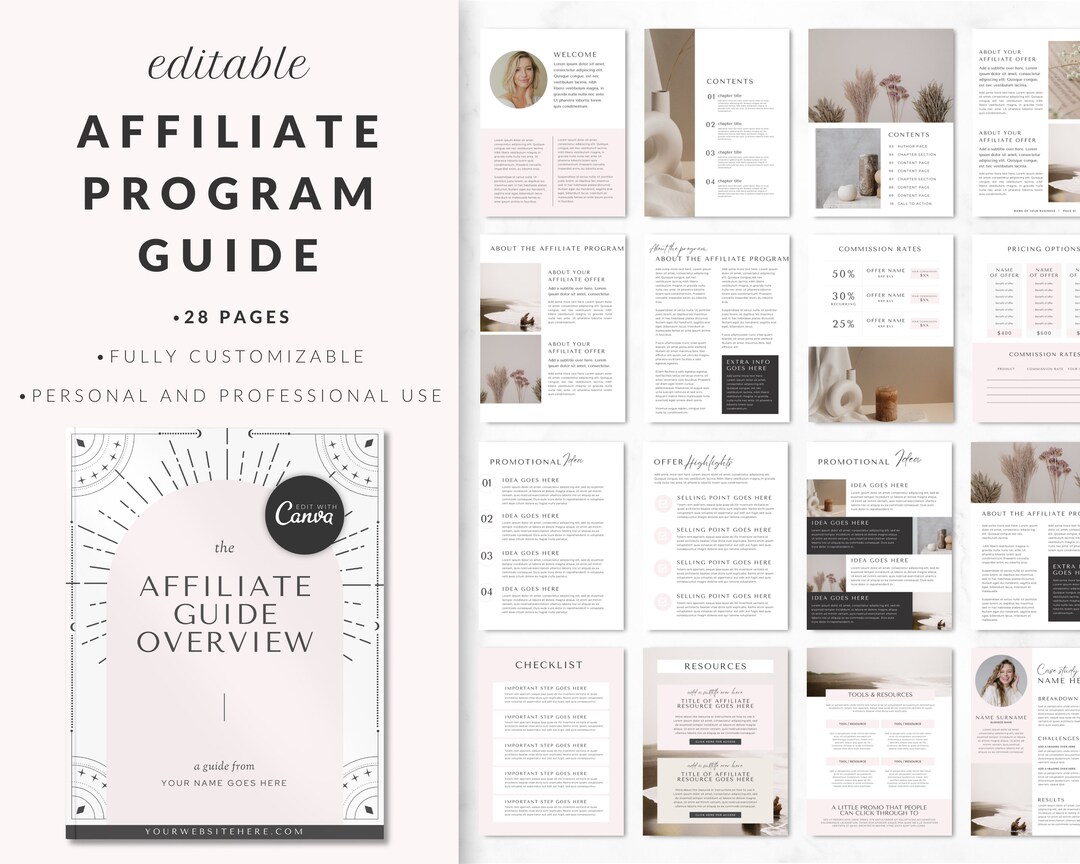 Affiliate Program Guide Canva Templates, Affiliate Welcome Guide ...