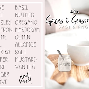 Rustic Spice Labels SVG Bundle, Pantry Labels SVG, Spice Jar Labels SVG ...