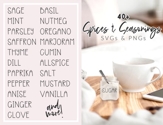 Rustic Spice Labels SVG Bundle Pantry Labels SVG Spice Jar - Etsy