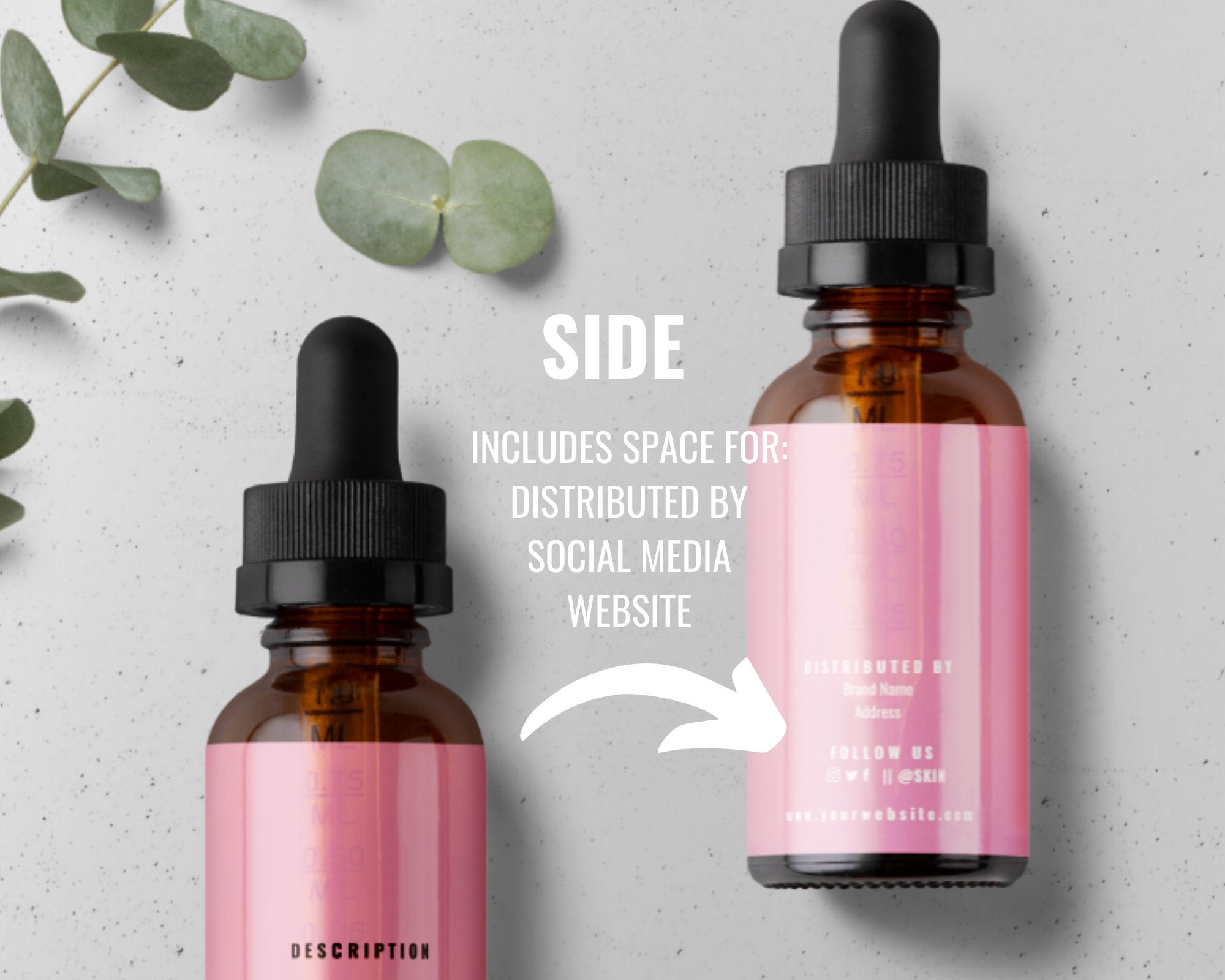 Skincare Product Label Skin Care Label Serum Dropper Label - Etsy