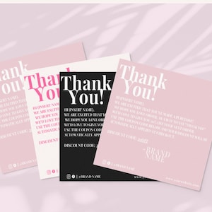 Thank You Card Template, Business Card, Editable Serum Card, Skincare ...