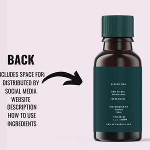 Essential Oil Label, Skincare Label, Body Product Label,editable Serum ...