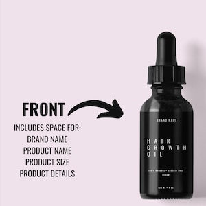 Hair Growth Oil Label, Product Labels,product Label Template Bottle ...