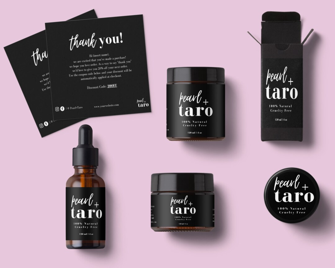 Skin Care Product Label Template,skincare DIY Logo,editable Skincare ...