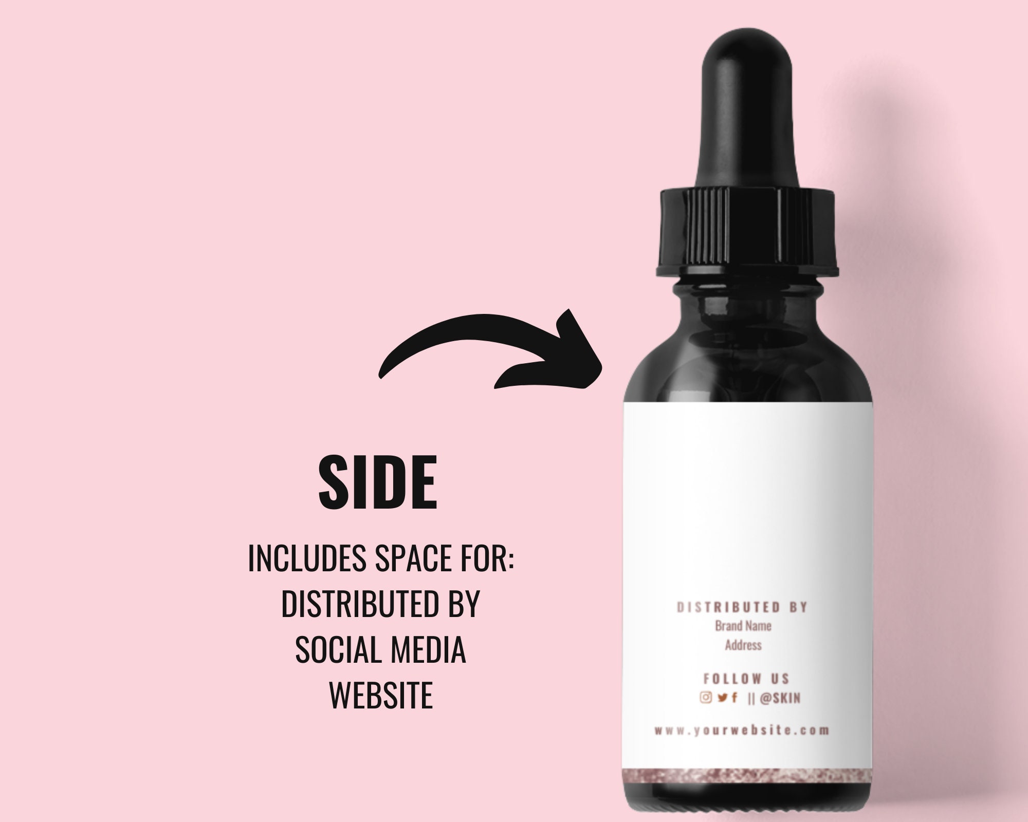 Skincare Product Labelessential Oil Label Editable Serum - Etsy