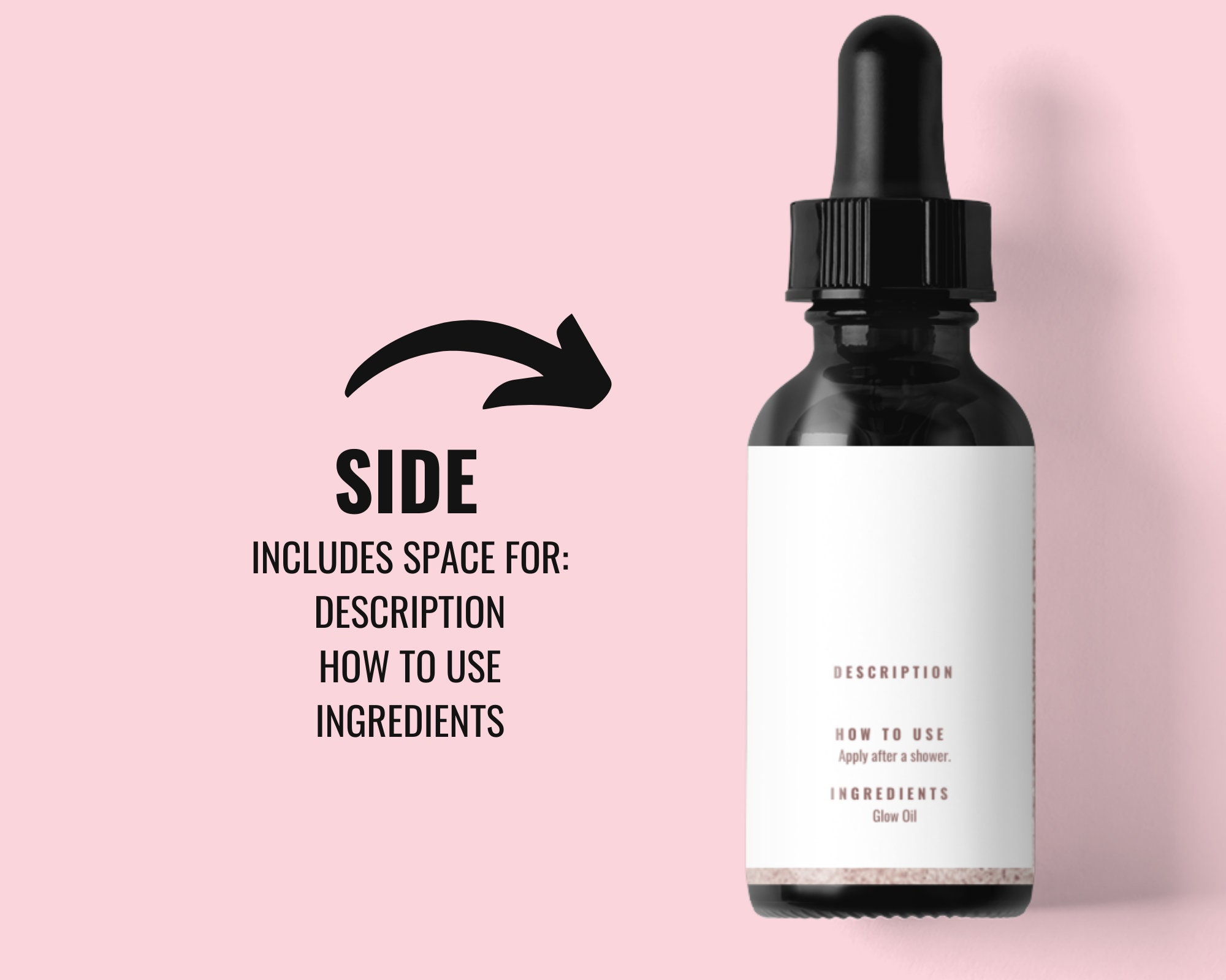 Skincare Product Label,essential Oil Label, Editable Serum Label ...