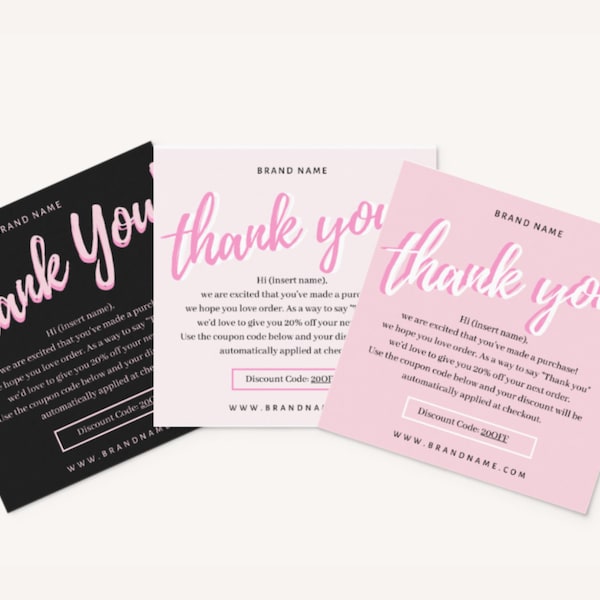 Skincare Thank You Cards - Etsy
