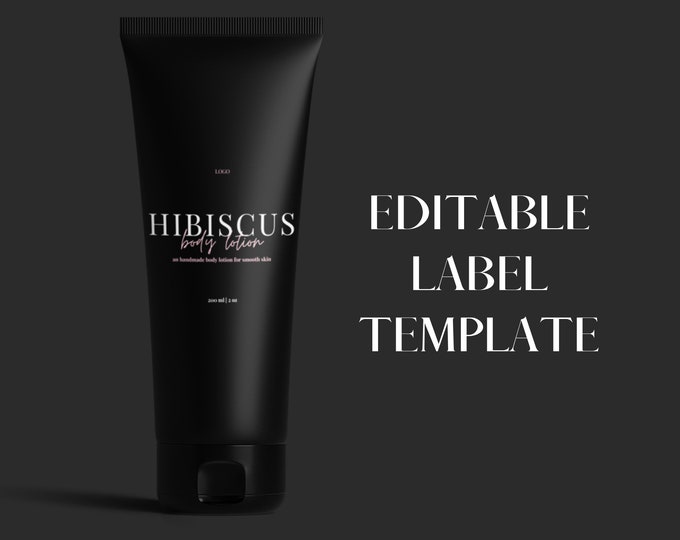 Body Lotion Label Product Labelsproduct Label Template | Etsy