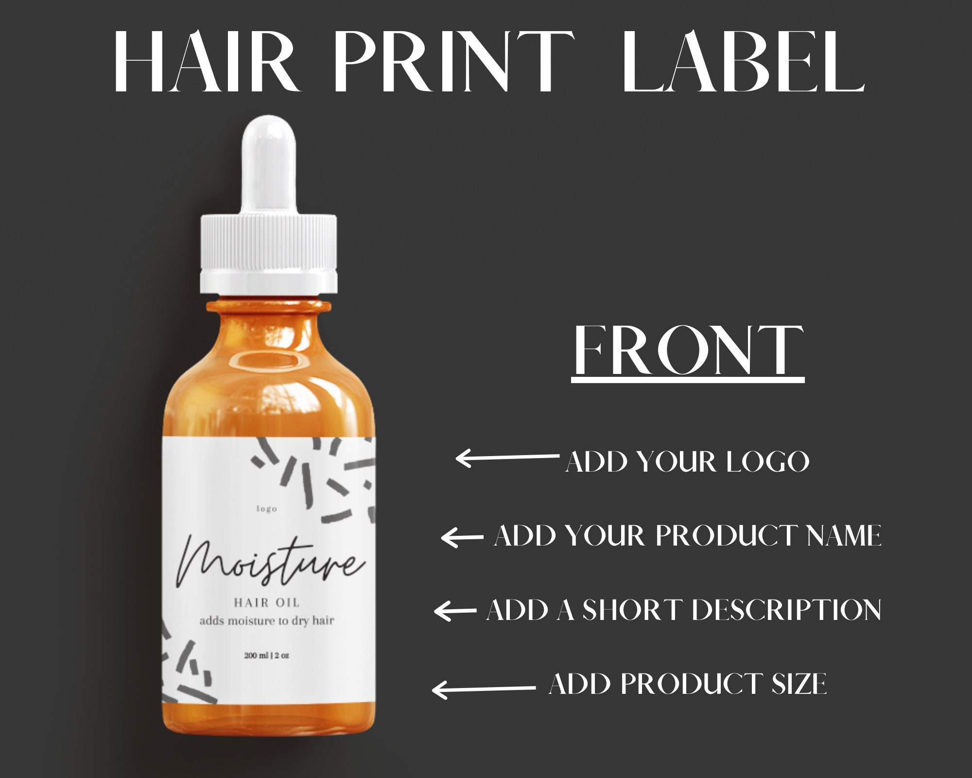 Hair Growth Oil Label, Skincare Product Labels,product Label Template ...